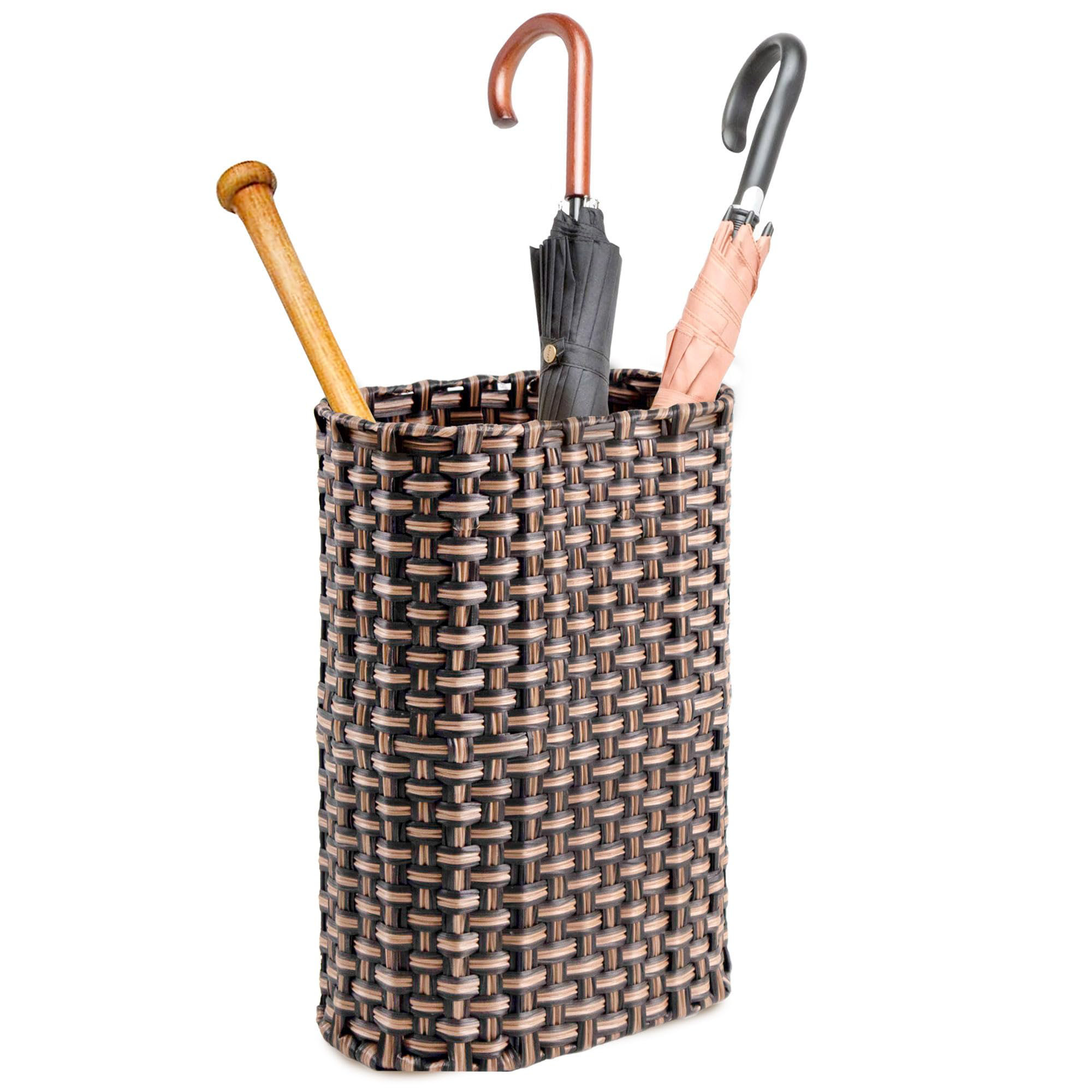 Dakota Fields Country Style Narrow And Tall Wicker Woven Umbrella Stand ...