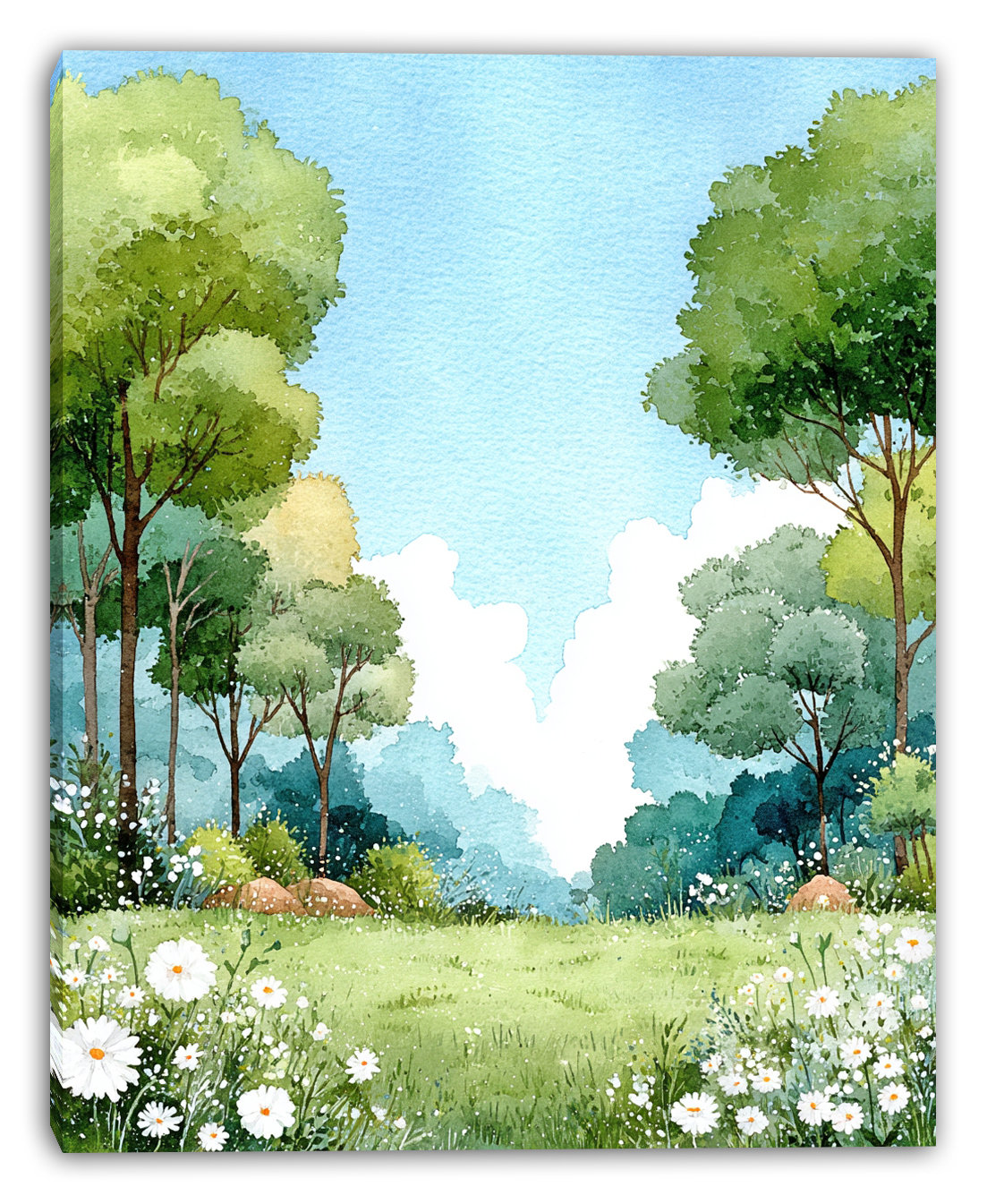 Union Rustic Summer Meadow Clearing Wrapped Canvas Wall Art | Wayfair