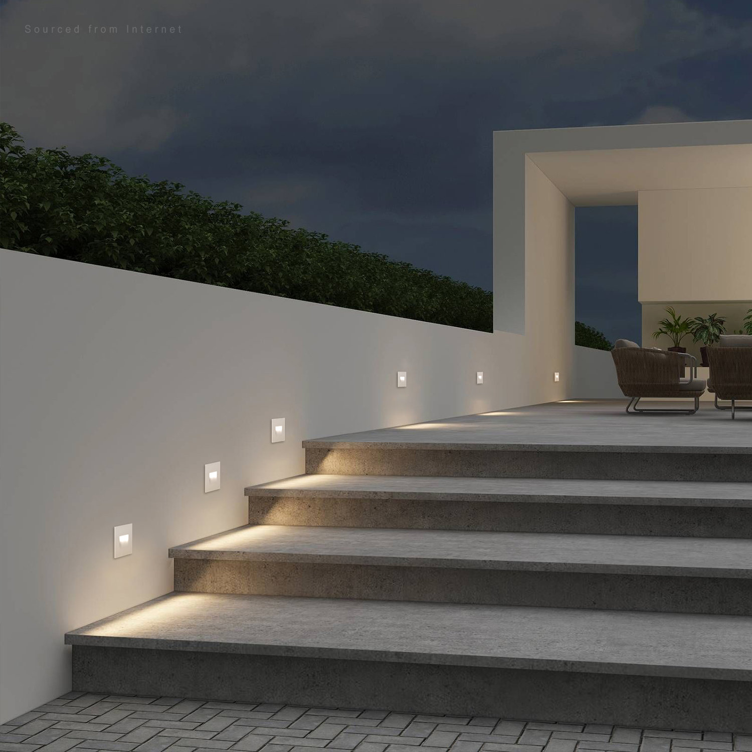 LEDVANS 5CCT 120V LED Stair Lights Indoor Outdoor, 5%-100% Dimmable ...