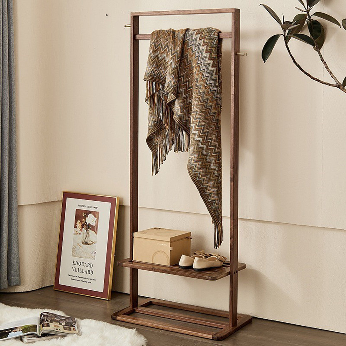 Millwood Pines Handcrafted Double Layer Coat Rack Brass Rod | Wayfair