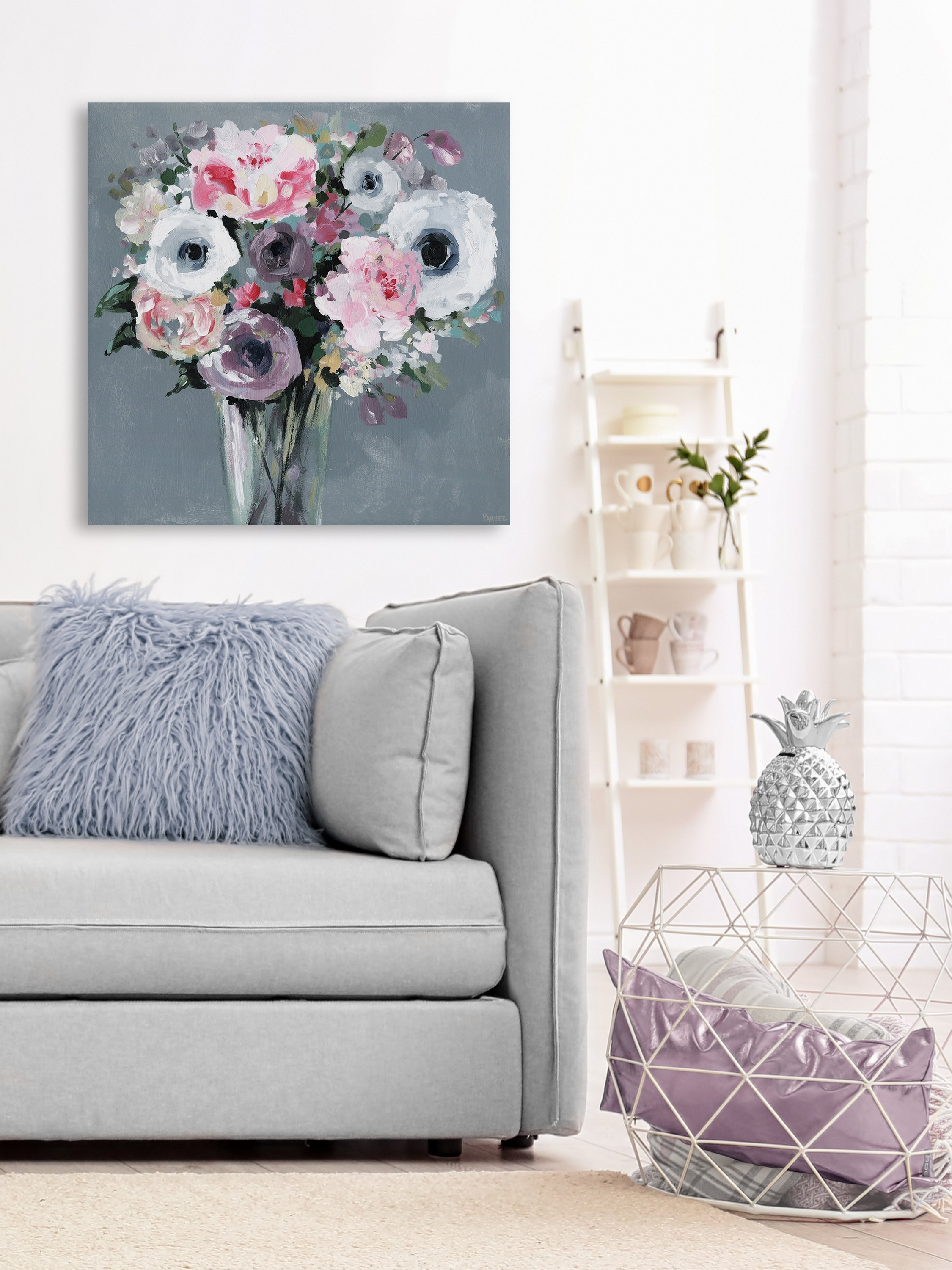 Red Barrel Studio 'Classic Flower Arrangement' Print On Wrapped Canvas ...