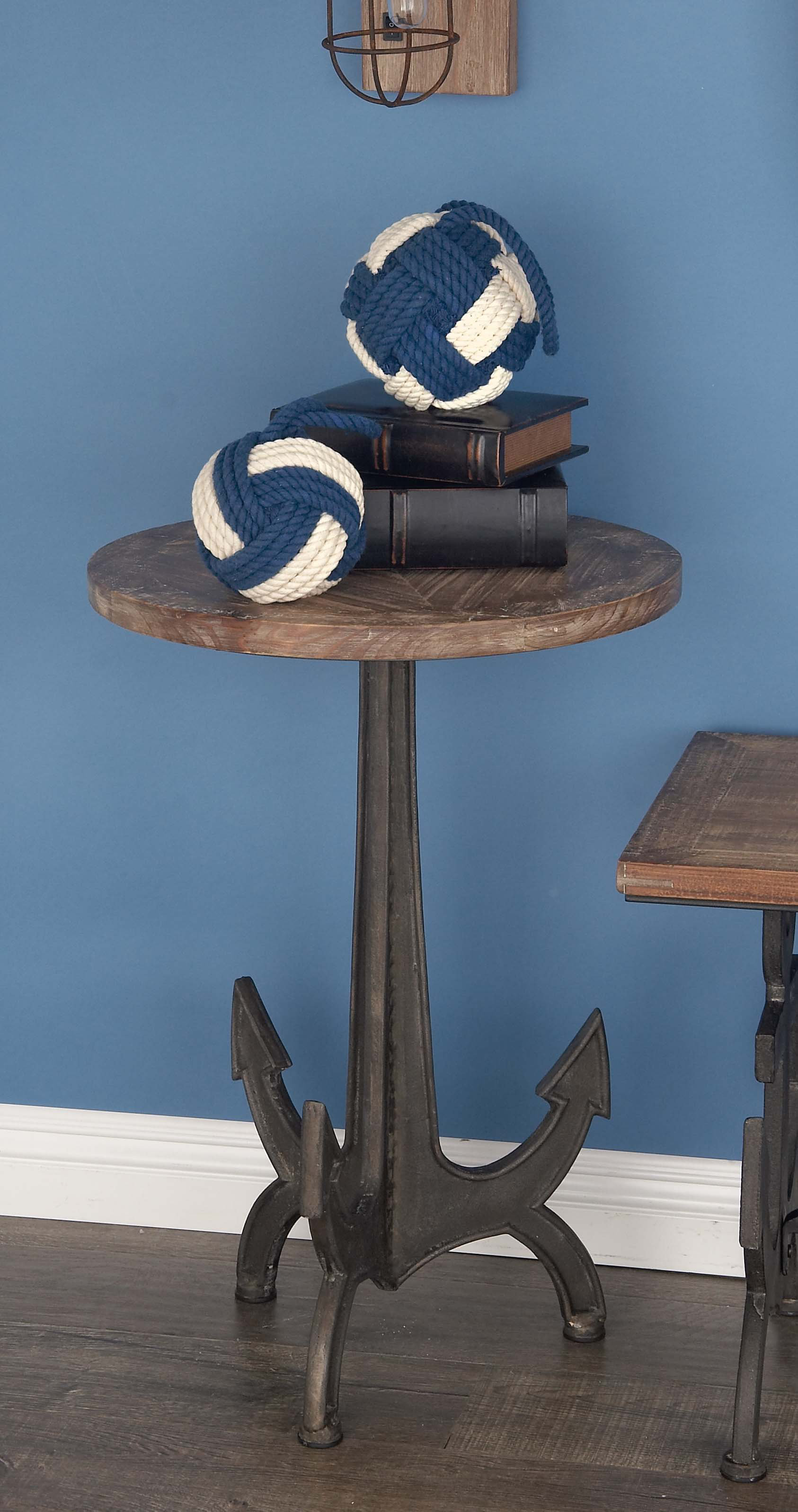 Breakwater Bay Bruce Metal Anchor Side End Black Accent Table with ...