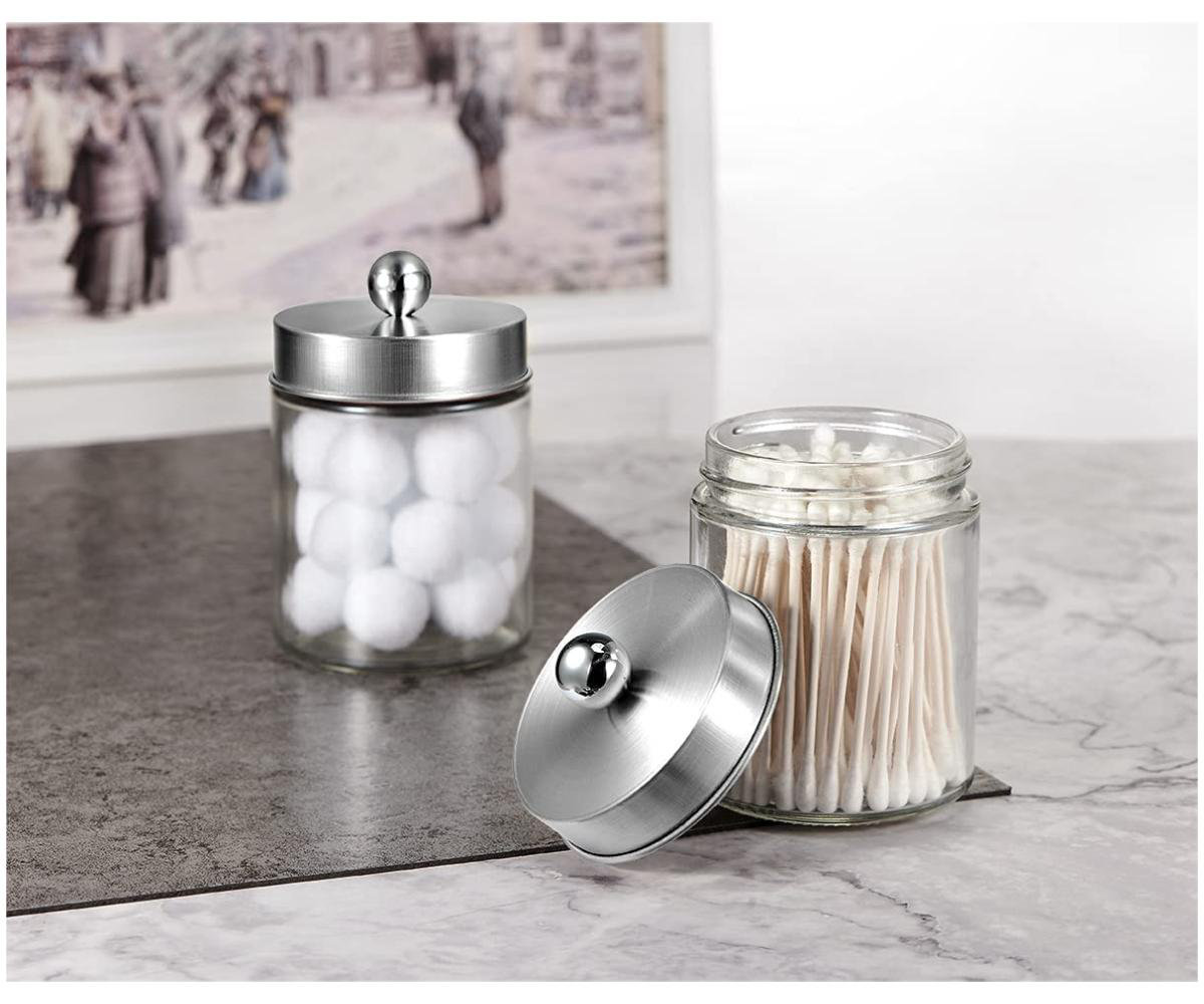 Rebrilliant Apothecary Jars Bathroom Vanity Storage Organizer Set ...
