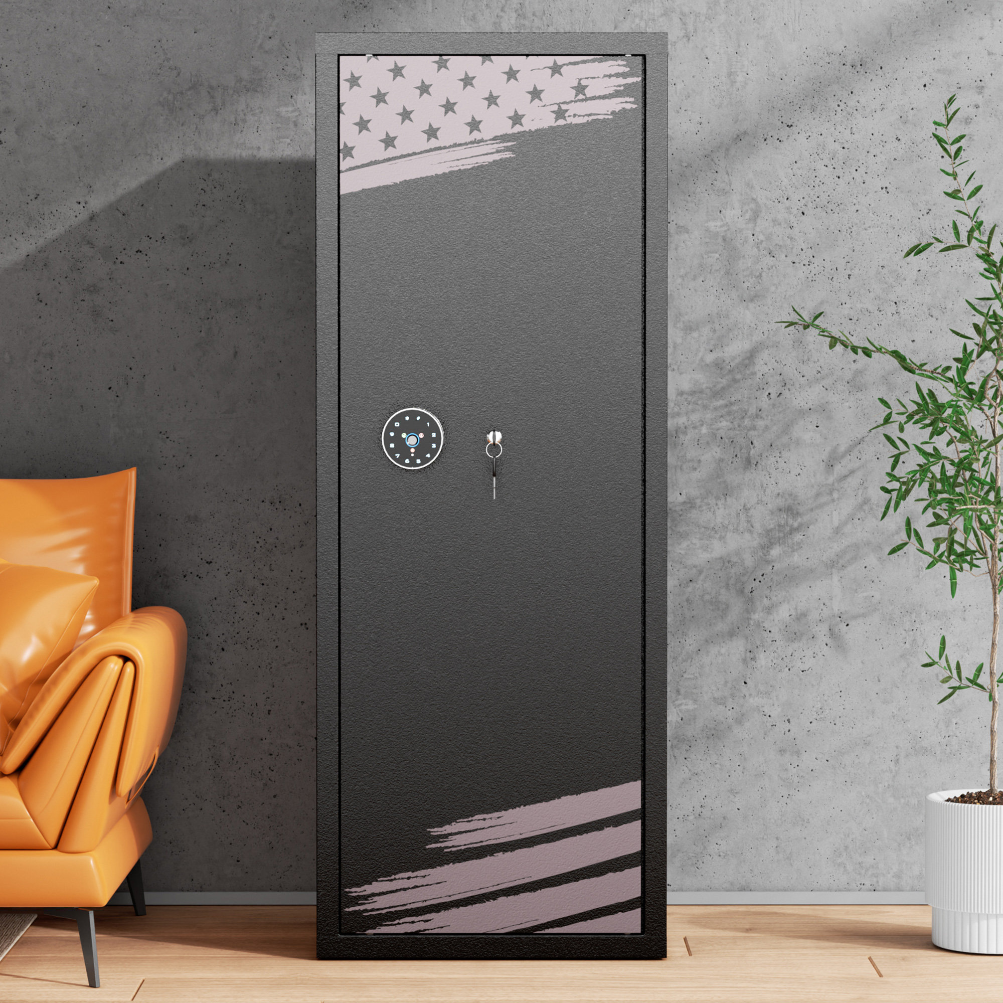 SUNCROWN 10-14 Biometric Rifle Gun Safe, Long Gun Safes for Rifle and ...