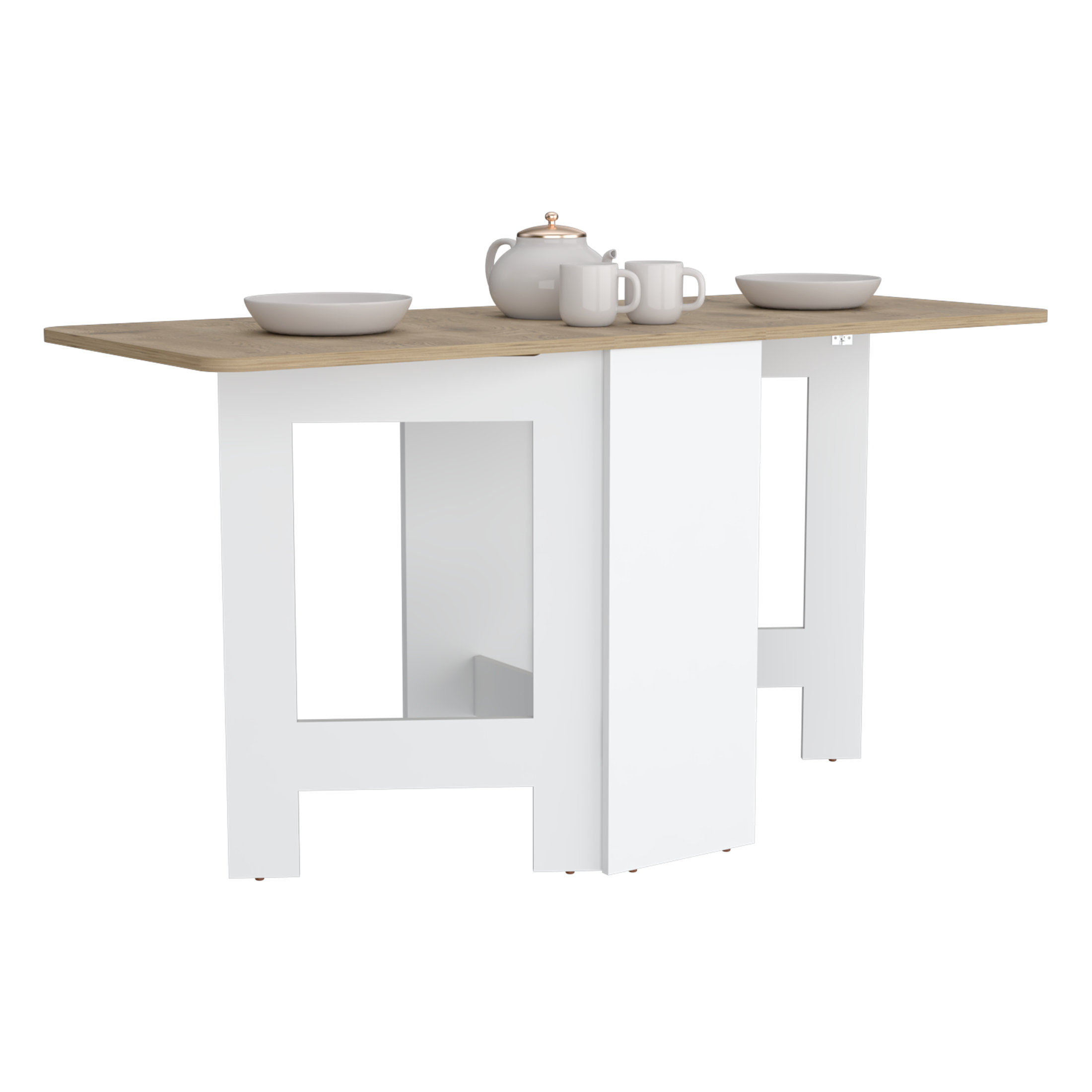 Latitude Run® Gateleg Folding Table Space-Saving with Compact Design ...