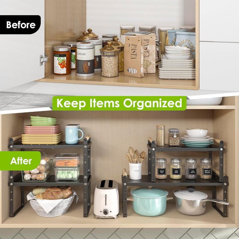 Prep & Savour Expandable & Stackable Countertop Organizer – Space ...