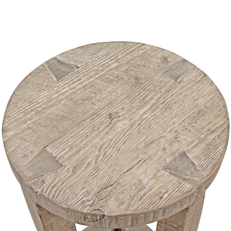 Lily's Living Solid Wood Cross Legs End Table | Wayfair