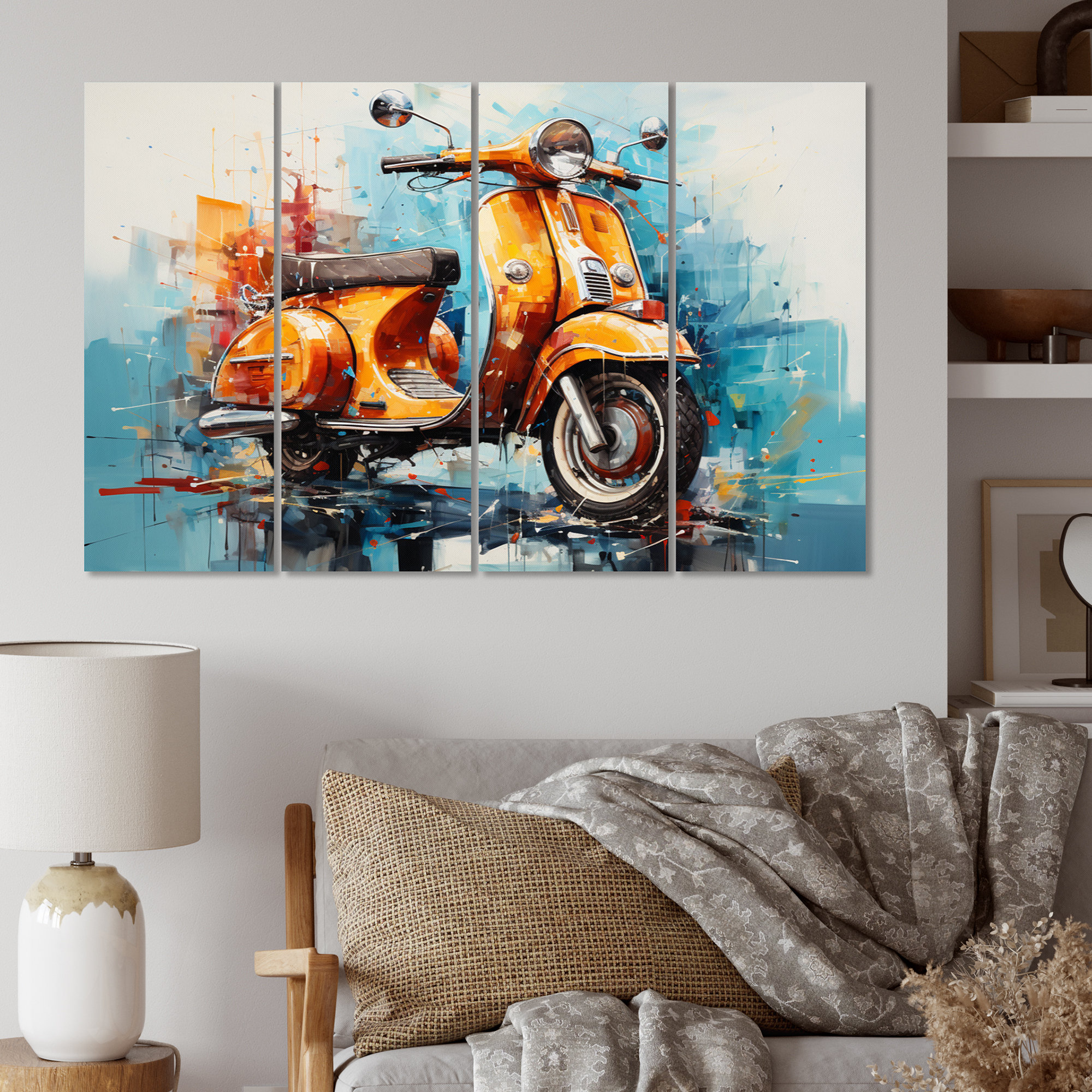 Design Art Scooter City Rides IV - Transportation Wall Art Print - 4 ...