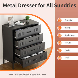 17 Stories 4 - Drawer Dresser & Reviews | Wayfair