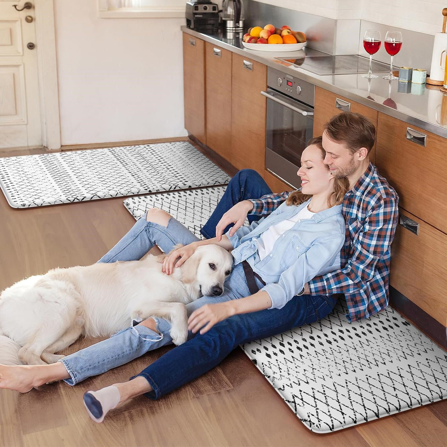 Dakota Fields Kitchen Mats 2PCS,Cushioned Anti Fatigue Kitchen Rugs And ...