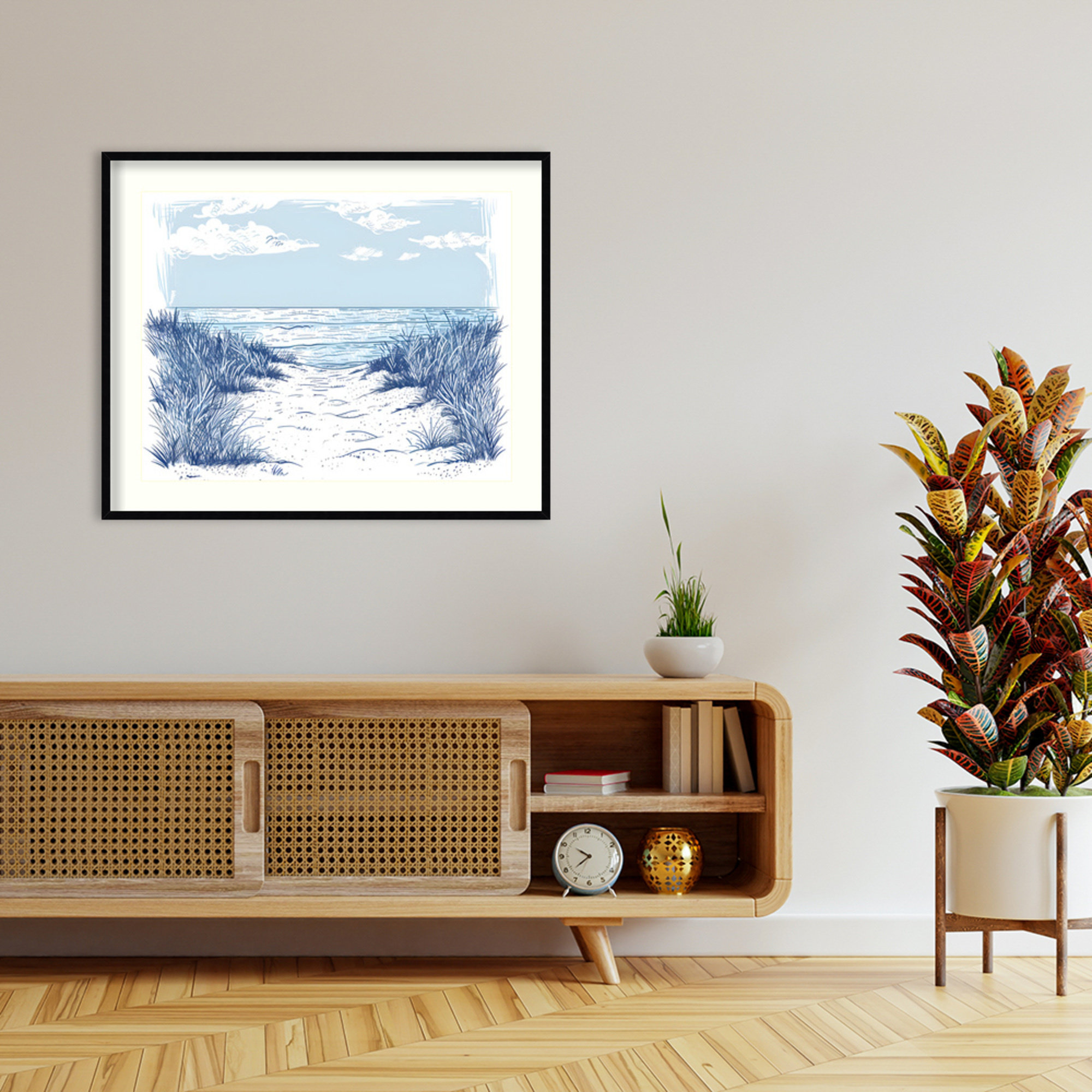 Red Barrel Studio® Beach Walk by Jolly and Dash Wood Framed Wall Art ...