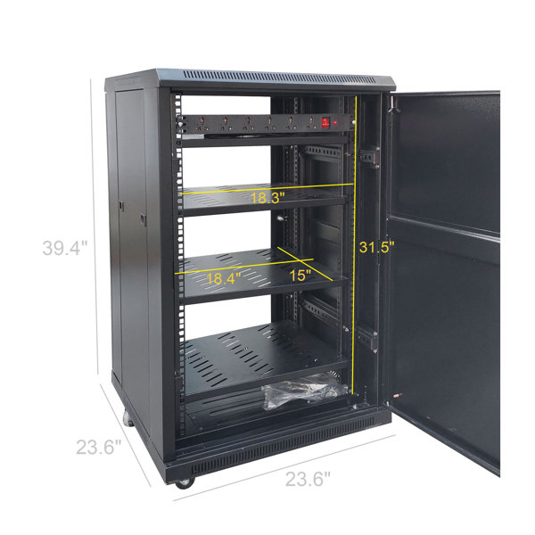 FixtureDisplays Server AV Cabinet Audio Video Equipment Rack Lock Keys ...