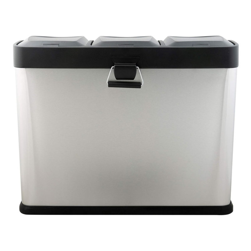 Giantx Steel Step On Multi-Compartments Trash & Recycling Bin ( 12 ...