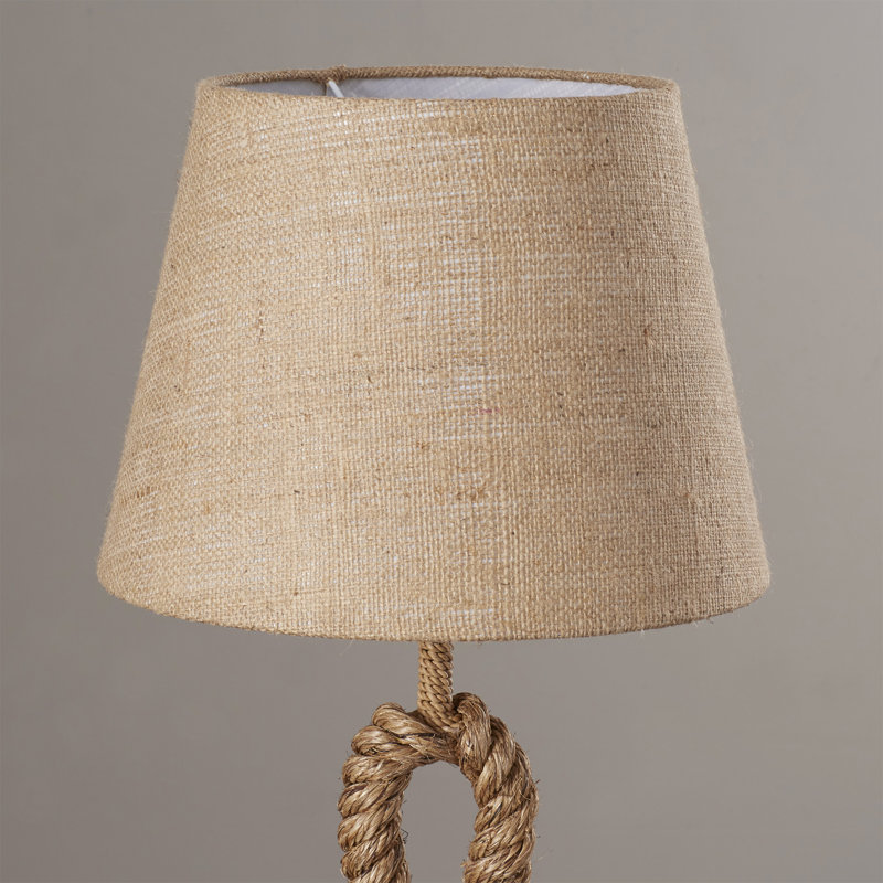Breakwater Bay Jute Rope Twisted Rope Room Brown Table Lamp with Linen ...