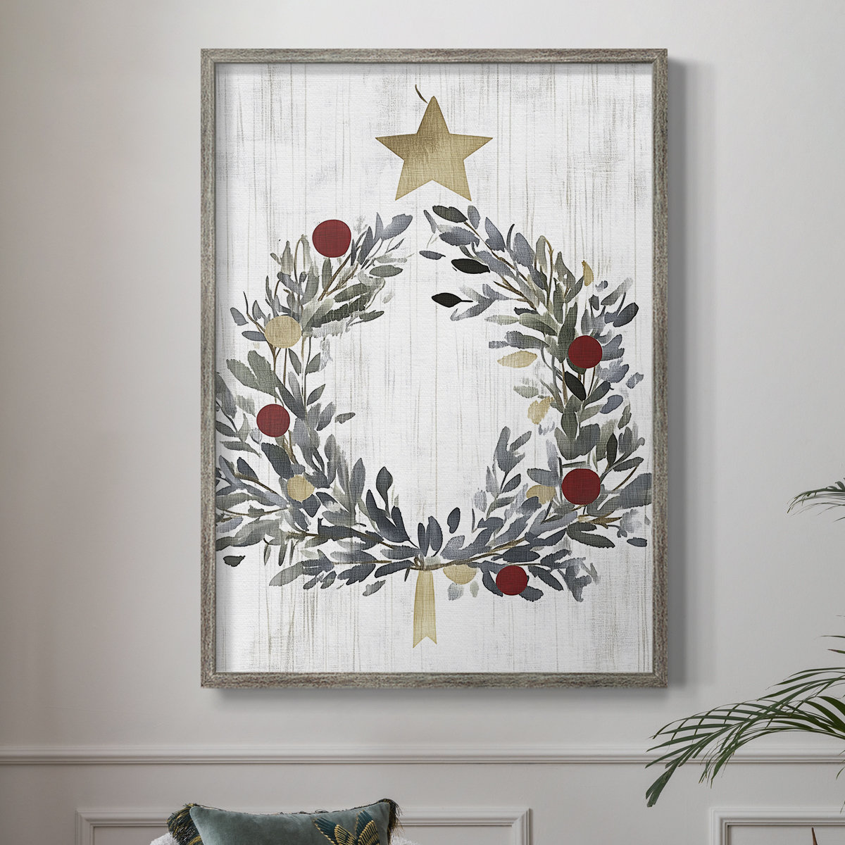 The Holiday Aisle® Christmas Holiday Art CMXXXVIII Framed Print - Solid ...