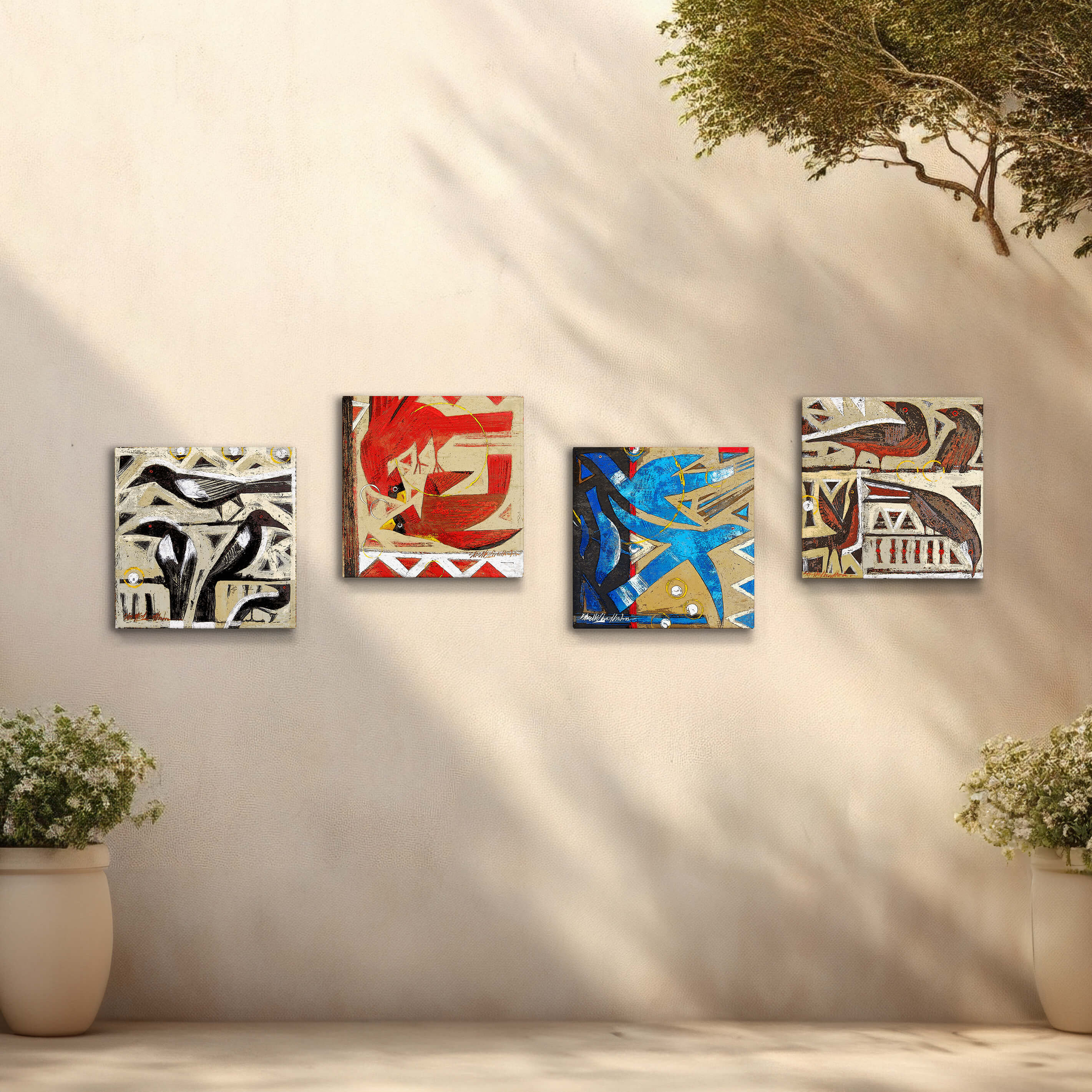 Red Barrel Studio® Spirit Birds: Impressionistic Metal Box Art ...