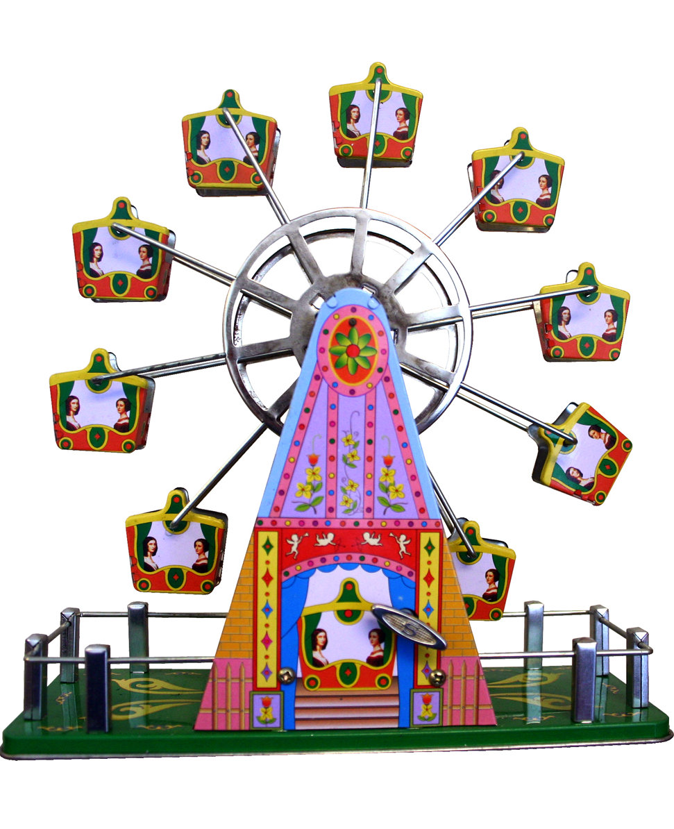Ebern Designs Lulette Decorative Tin Toy Musical Ferris Wheel & Reviews ...