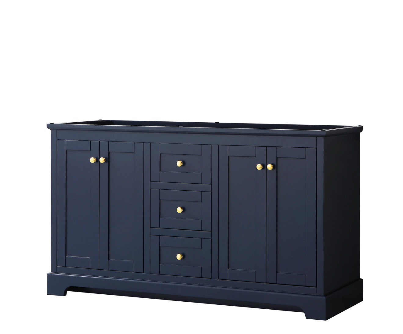Wyndham Collection Avery 59" Double Bathroom Vanity Base Only & Reviews ...