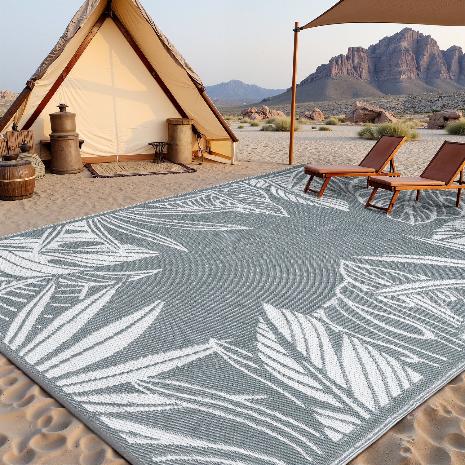 Highland Dunes Ellie Outdoor Braided Floral Area Rug & Reviews | Wayfair