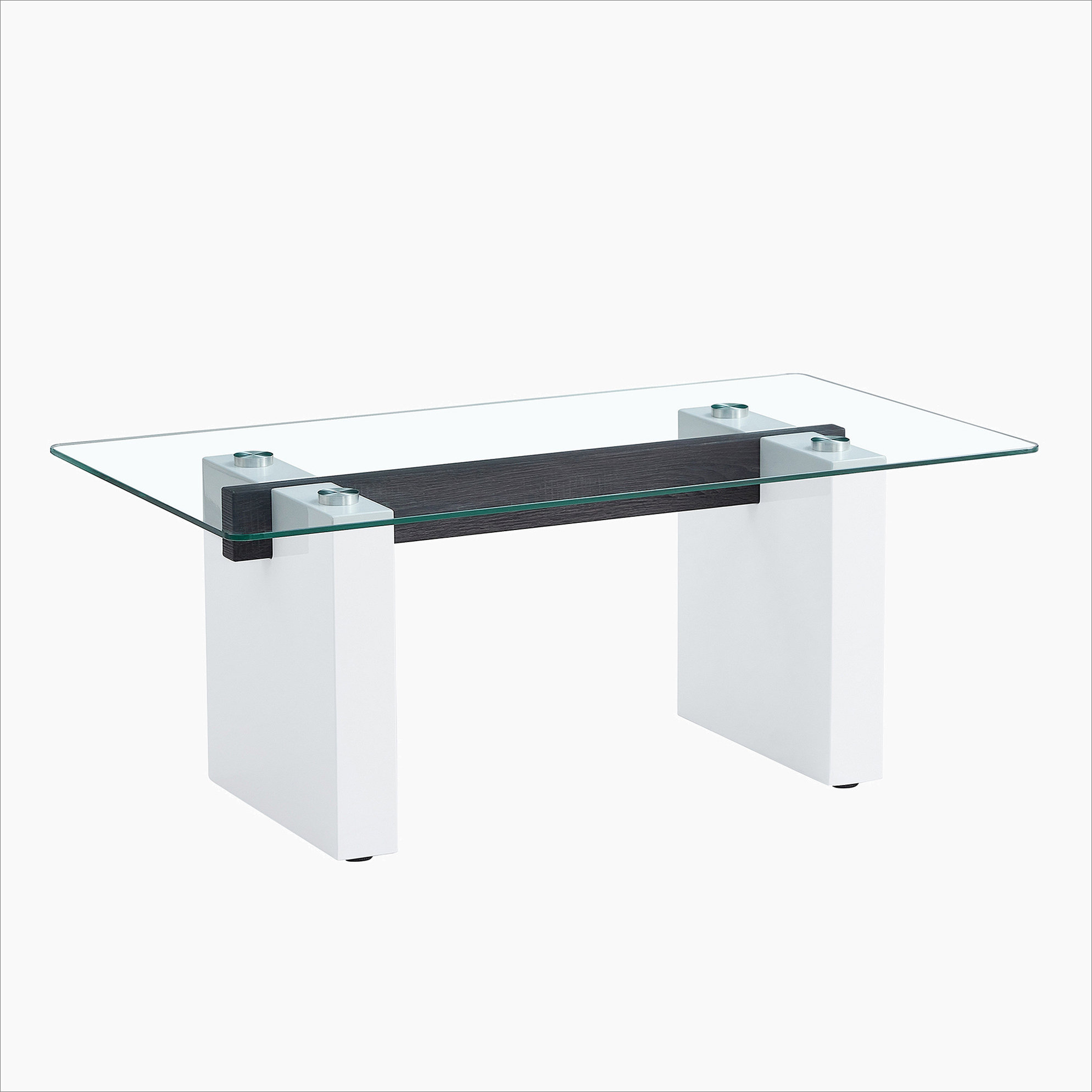 Ivy Bronx Modern minimalist transparent tempered glass coffee table ...
