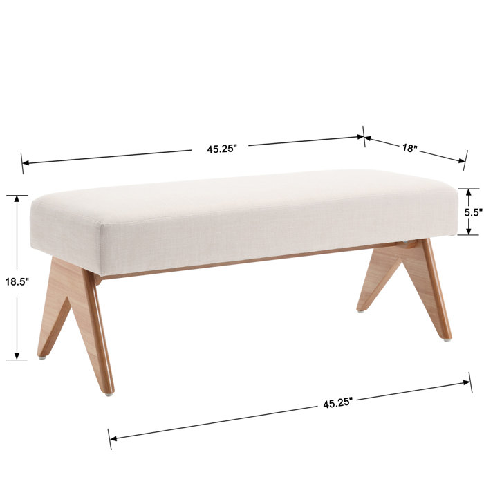 Latitude Run® Logyn Linen Upholstered Bench | Wayfair