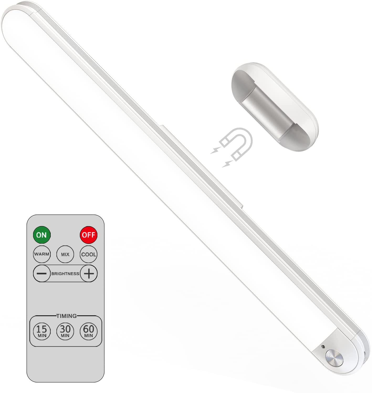 Orren Ellis Magnetic Light LED Rechargeable Long Lasting Under Cabinet ...