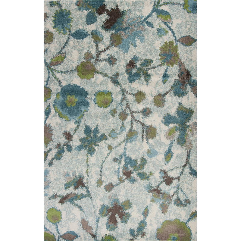 Red Barrel Studio® Annlynn Floral Teal/Green Area Rug & Reviews | Wayfair