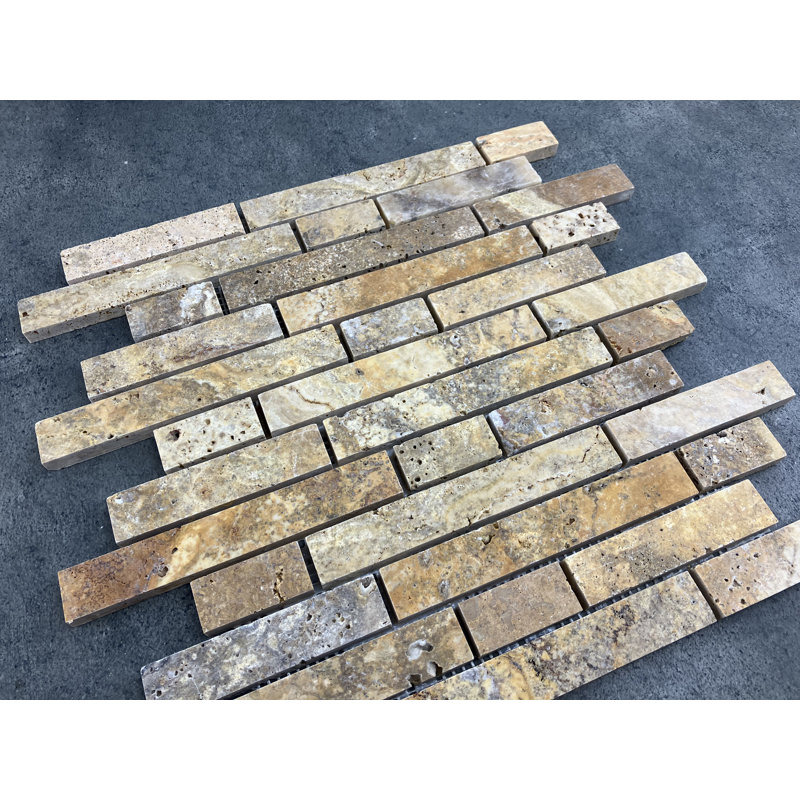 Miletos Stone Collection Natural Stone Mosaic Subway Wall & Floor Tile ...