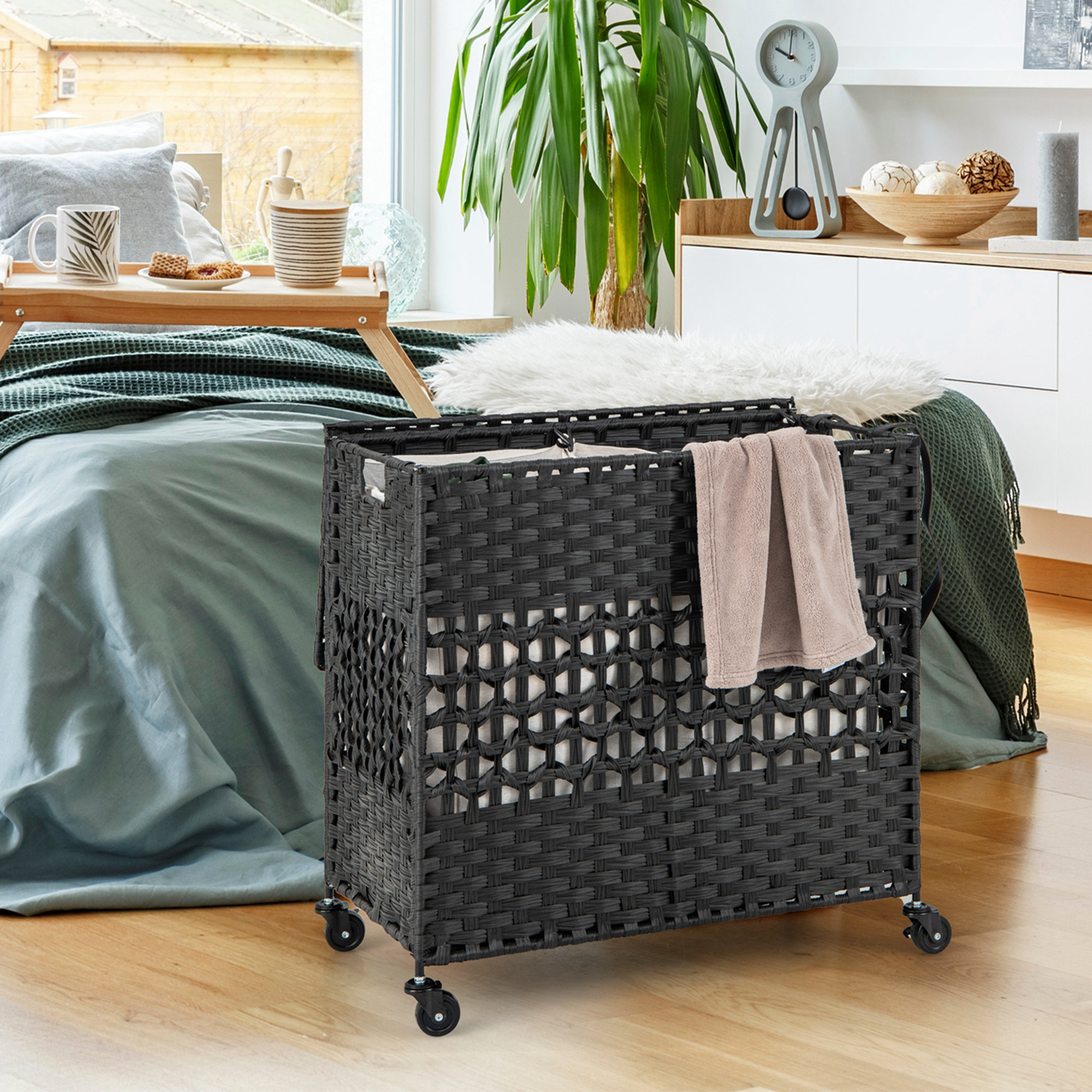 Bay Isle Home™ Rolling Laundry Hamper with Handles & Reviews | Wayfair