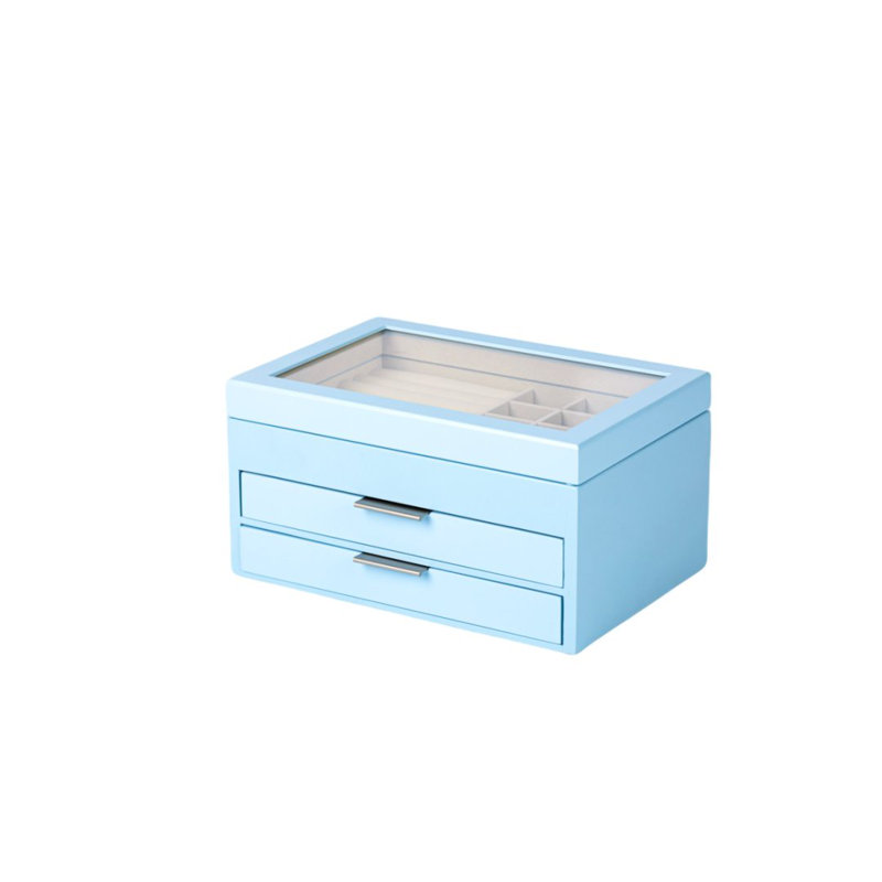 Hokku Designs Powder Blue Lift Top Jewelry Box | Wayfair