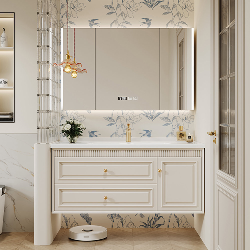 Backop French Cream style Vanitie bathroom cabinet | Wayfair