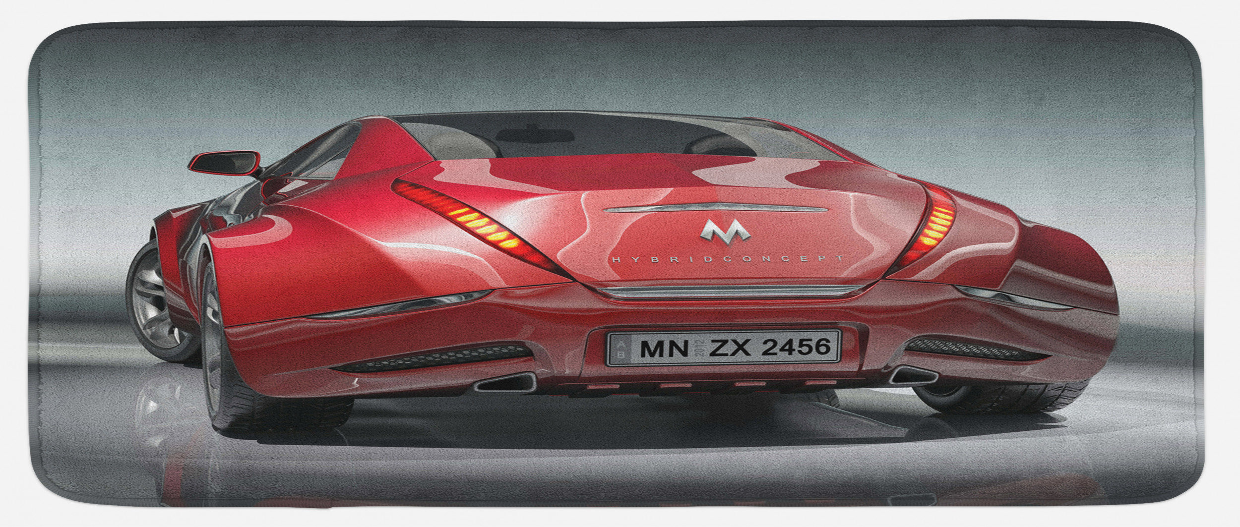 East Urban Home Red Sports Car Concept Design Realistic Powerful Engine ...