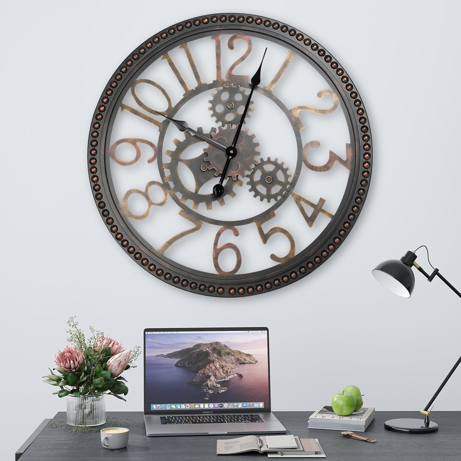 Trent Austin Design® 24 Inch Large Wall Clock With 3D Numerals And ...