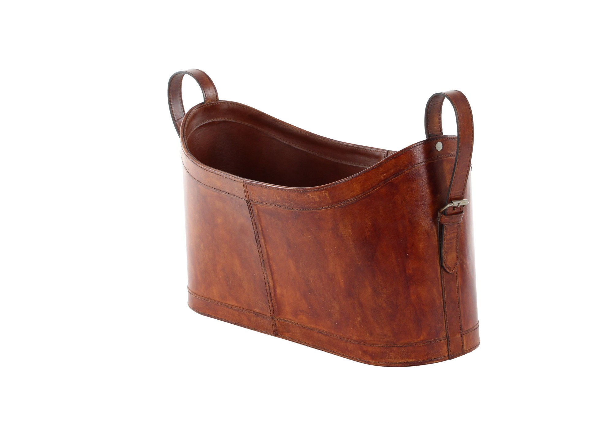 Union Rustic Victor Harbor Real Leather Magazine Rack & Reviews | Wayfair