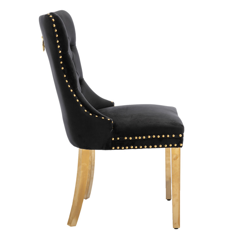 House of Hampton® Exavier Tufted Velvet Side Chair & Reviews | Wayfair