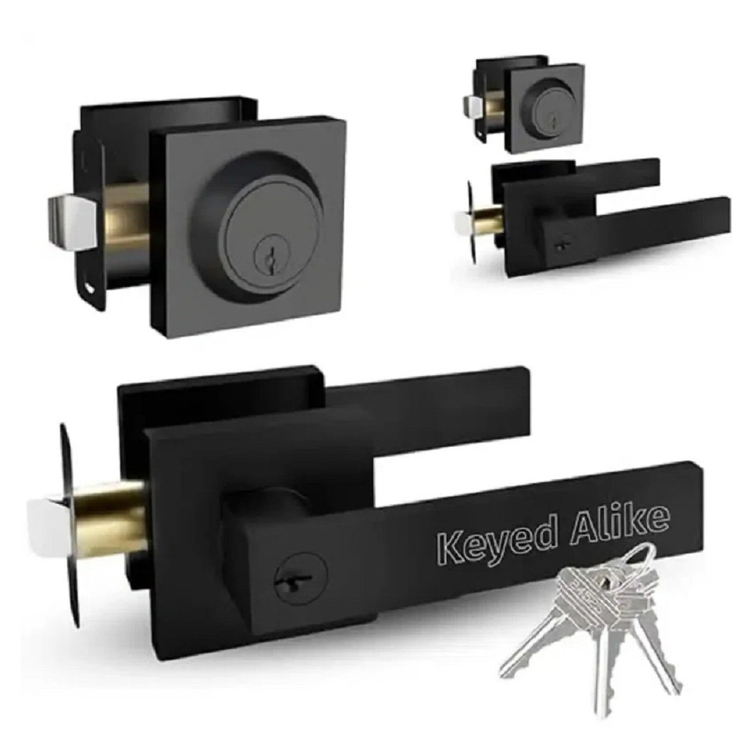 Mega Handles ROBELL Reversible Entry Door Lever and Single Cylinder ...