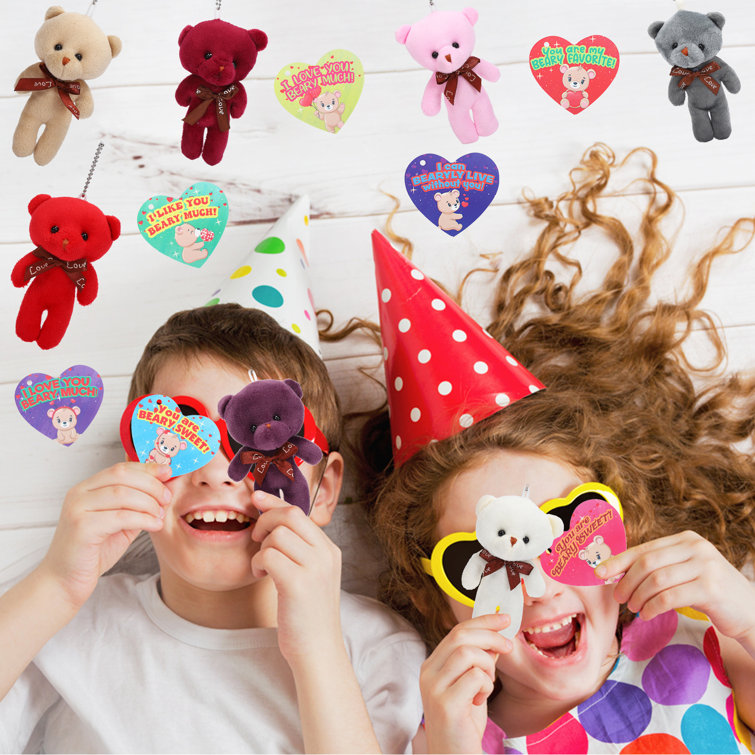gaomon Valentine's Day Small Toy Gift Set Love Card Plush Bear 28-piece ...