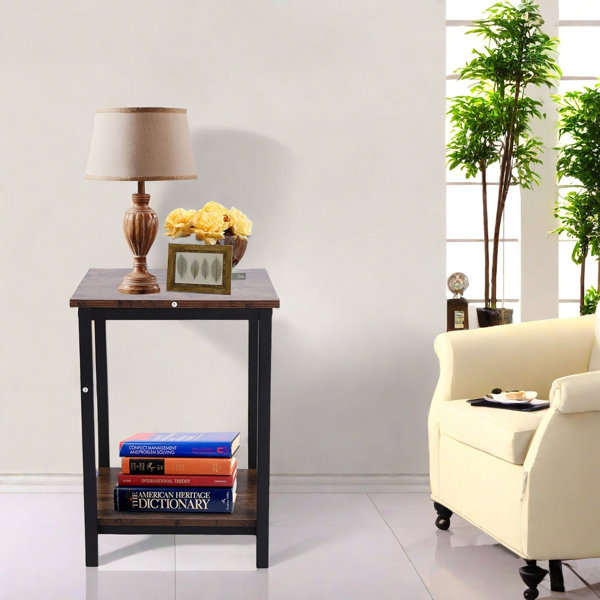 17 Stories Solid Wood End Tables, Side Tables, Small Table With 2-tier ...