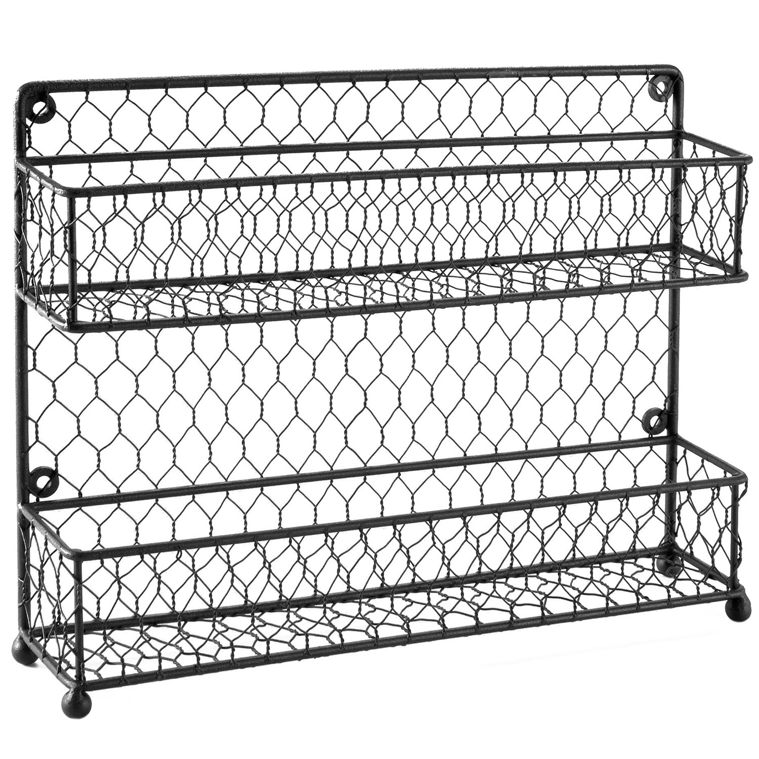 Gracie Oaks 12 Jar 2 Tier Metal Wire Spice Rack & Reviews | Wayfair