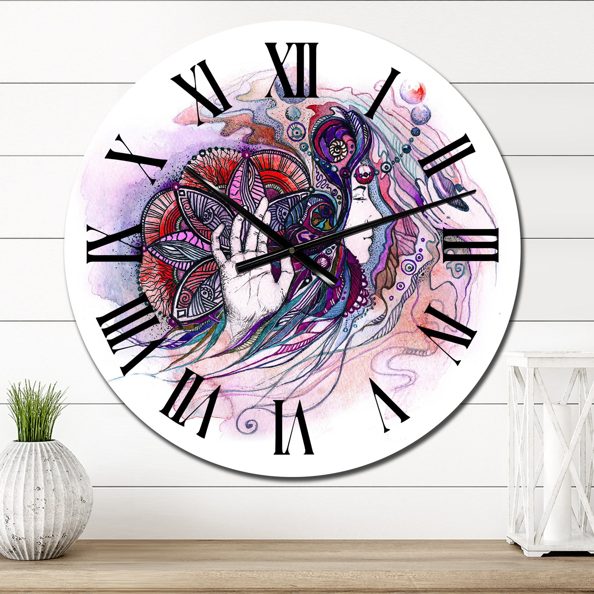East Urban Home Magic Shaman Dream - Colonial Wall Clock | Wayfair