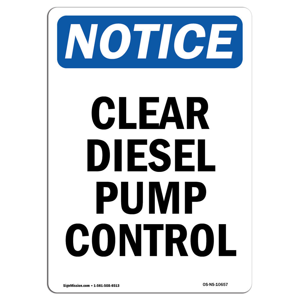 SignMission Clear Diesel Pump Control Sign - Wayfair Canada