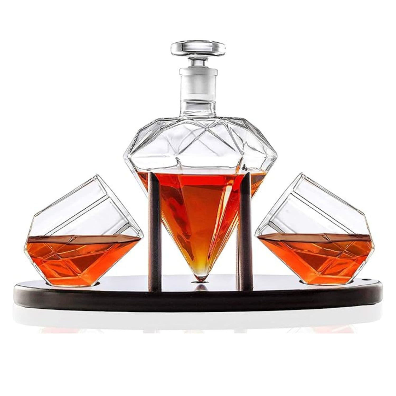 Rosdorf Park Diamond-shaped Whiskey Decanter with 2 Glasses | Wayfair