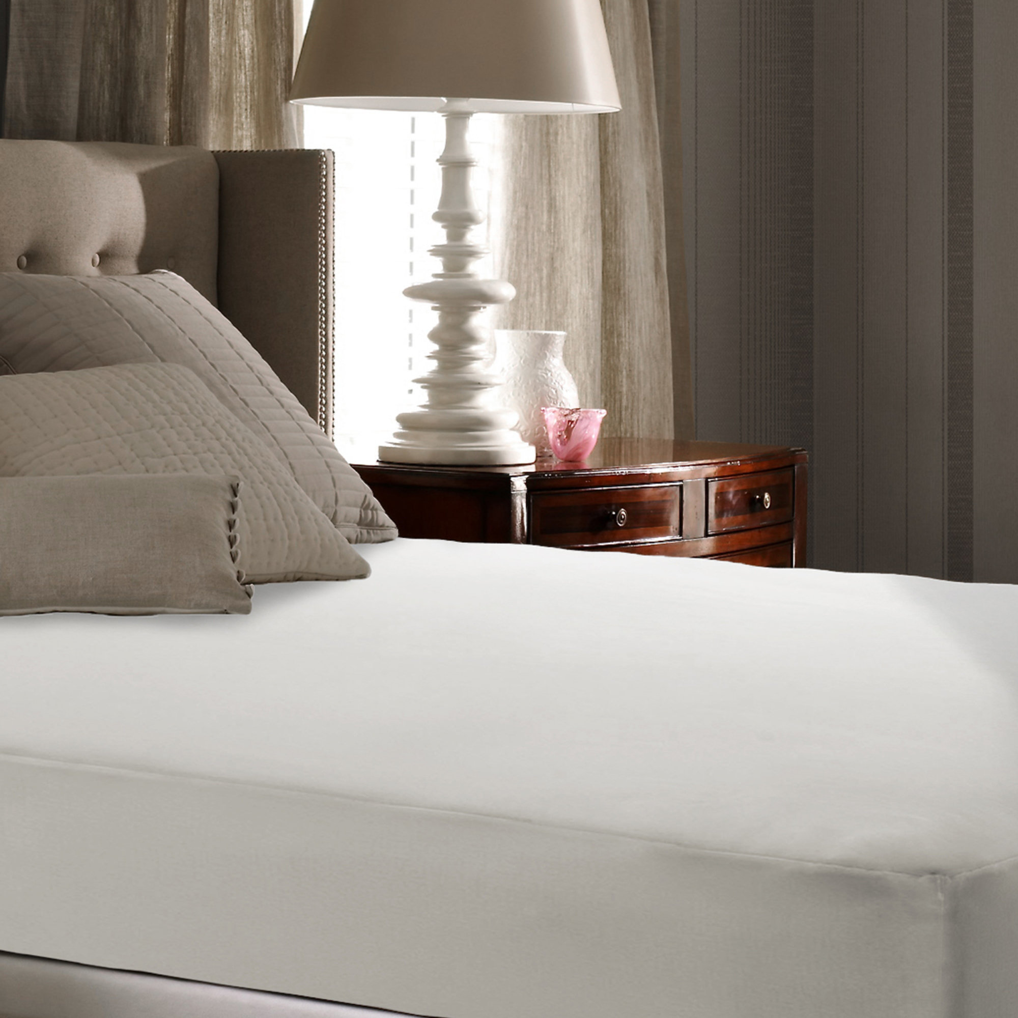 White Noise Argent Fitted Mattress Protector & Reviews - Wayfair Canada