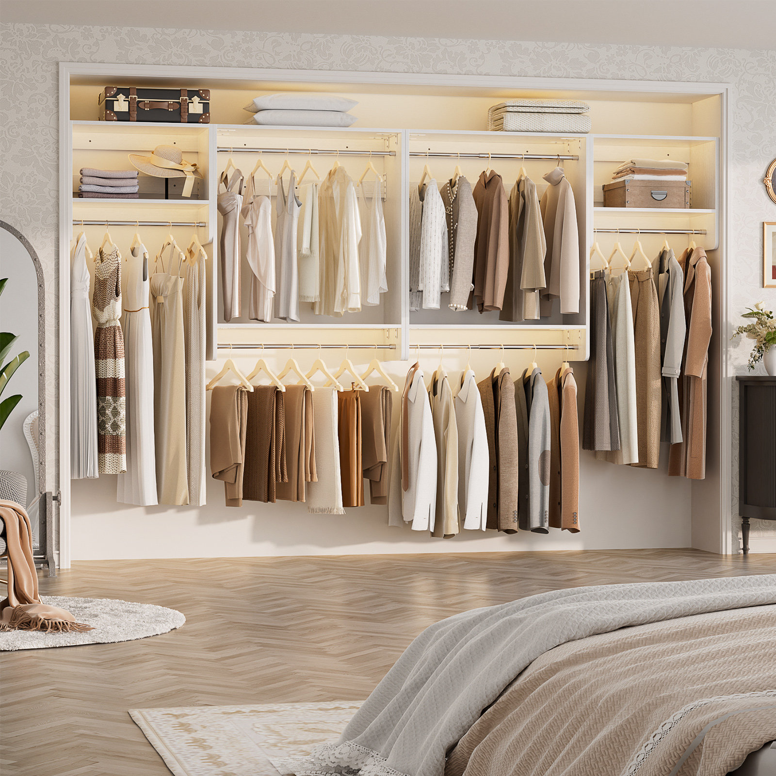 Ebern Designs Lailonnie 60” Closet System (Can Be Cut To Fit) - Wayfair ...