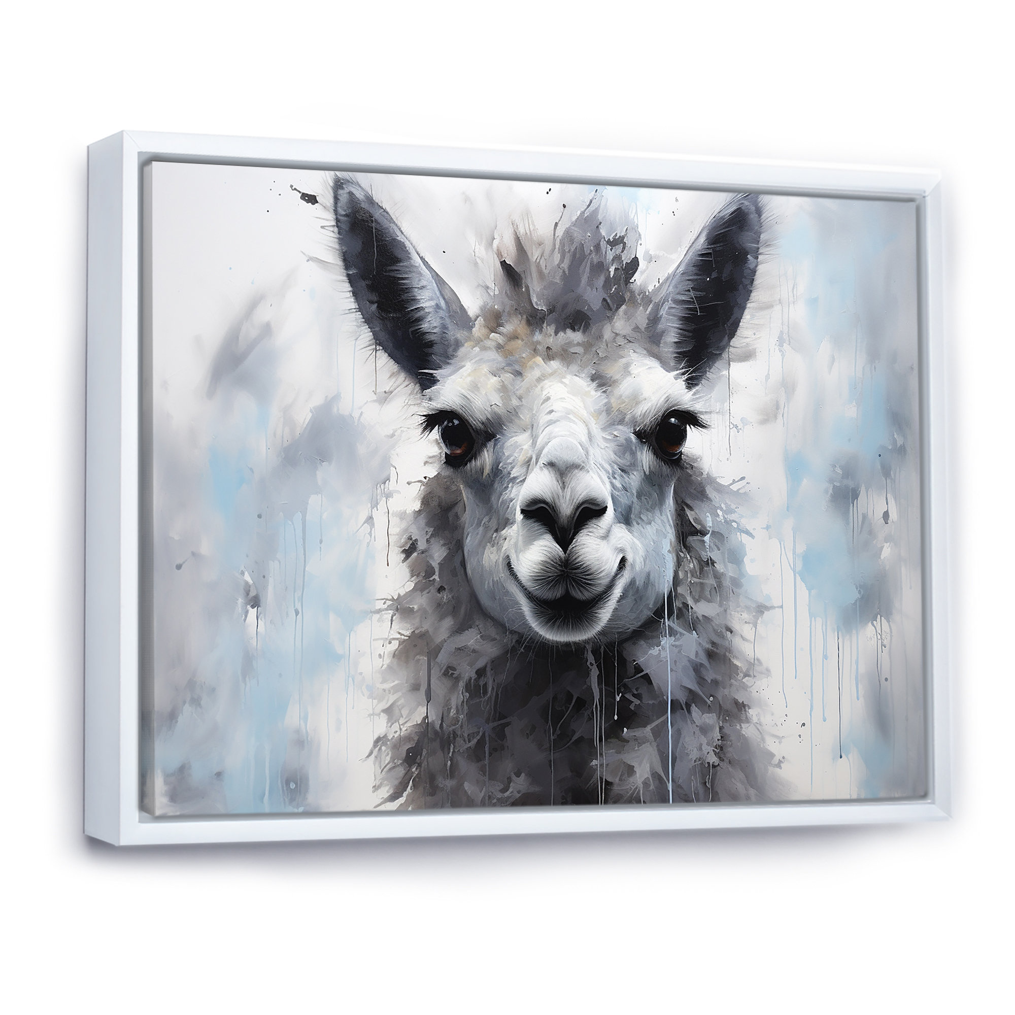 Bungalow Rose Grey Llama Portrait - Llama Wall Decor - Wayfair Canada