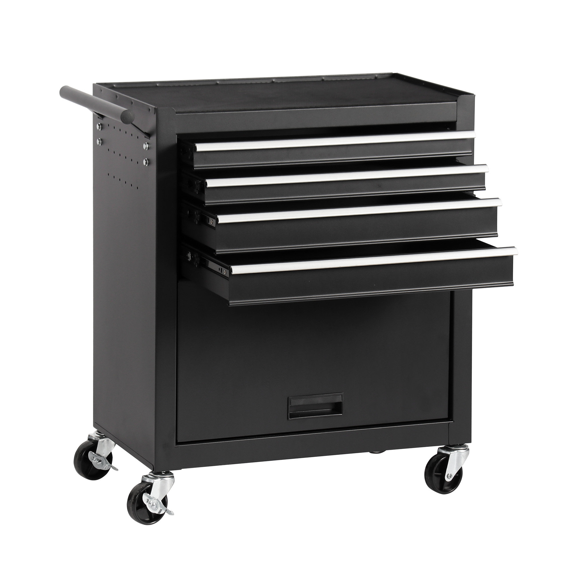 17 Stories 4-Drawer Rolling Tool Chest, Cabinet with 4 Wheels Tool ...