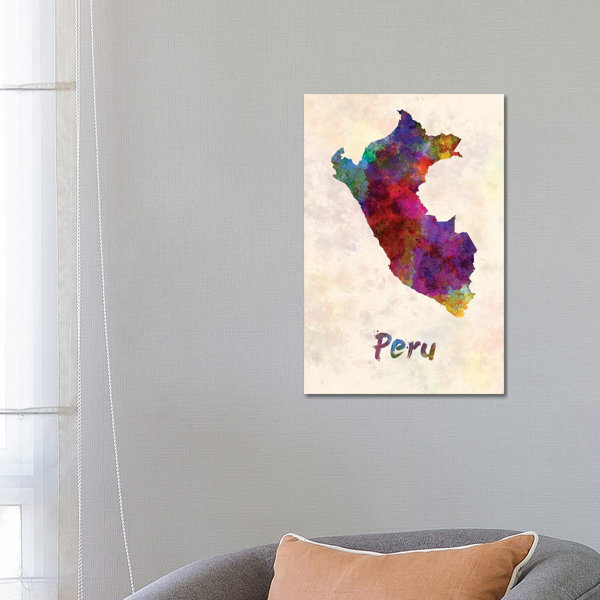 Brayden Studio Peru In Watercolour by Paul Rommer - Wrapped Canvas ...
