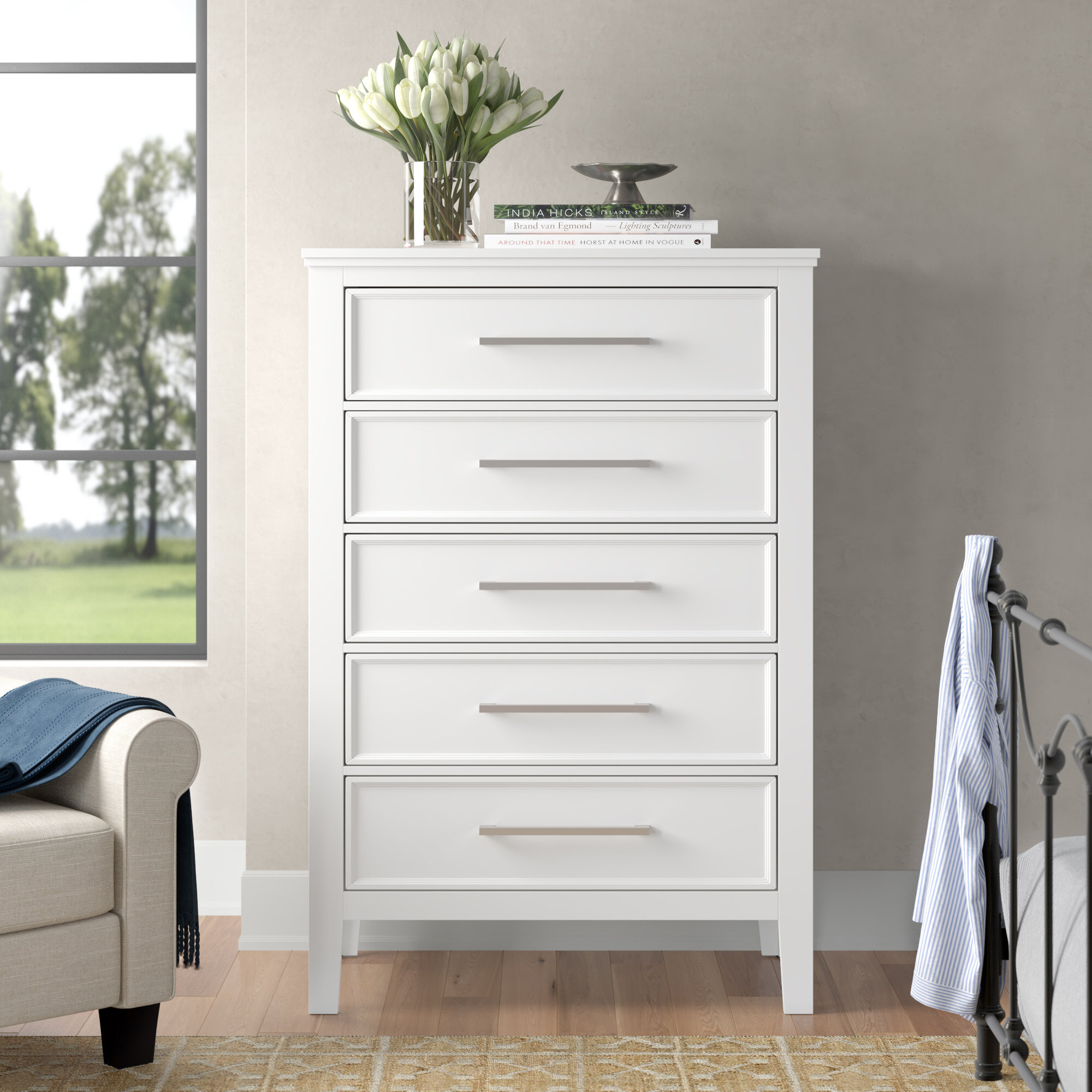 Winston Porter Noora 5-Drawer Chest & Reviews | Wayfair