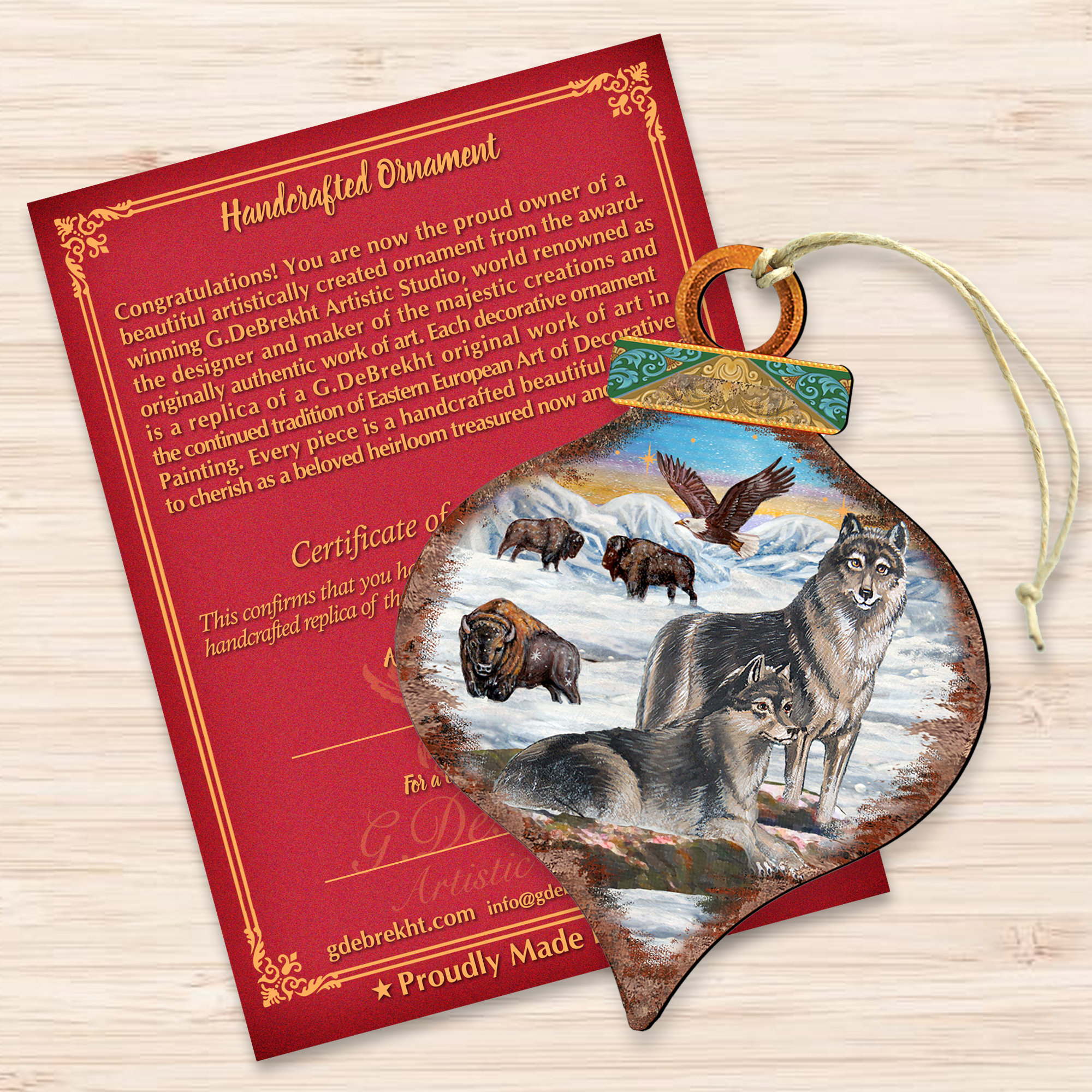 The Holiday Aisle® Tidaholm Wolves Finial Ornament | Wayfair