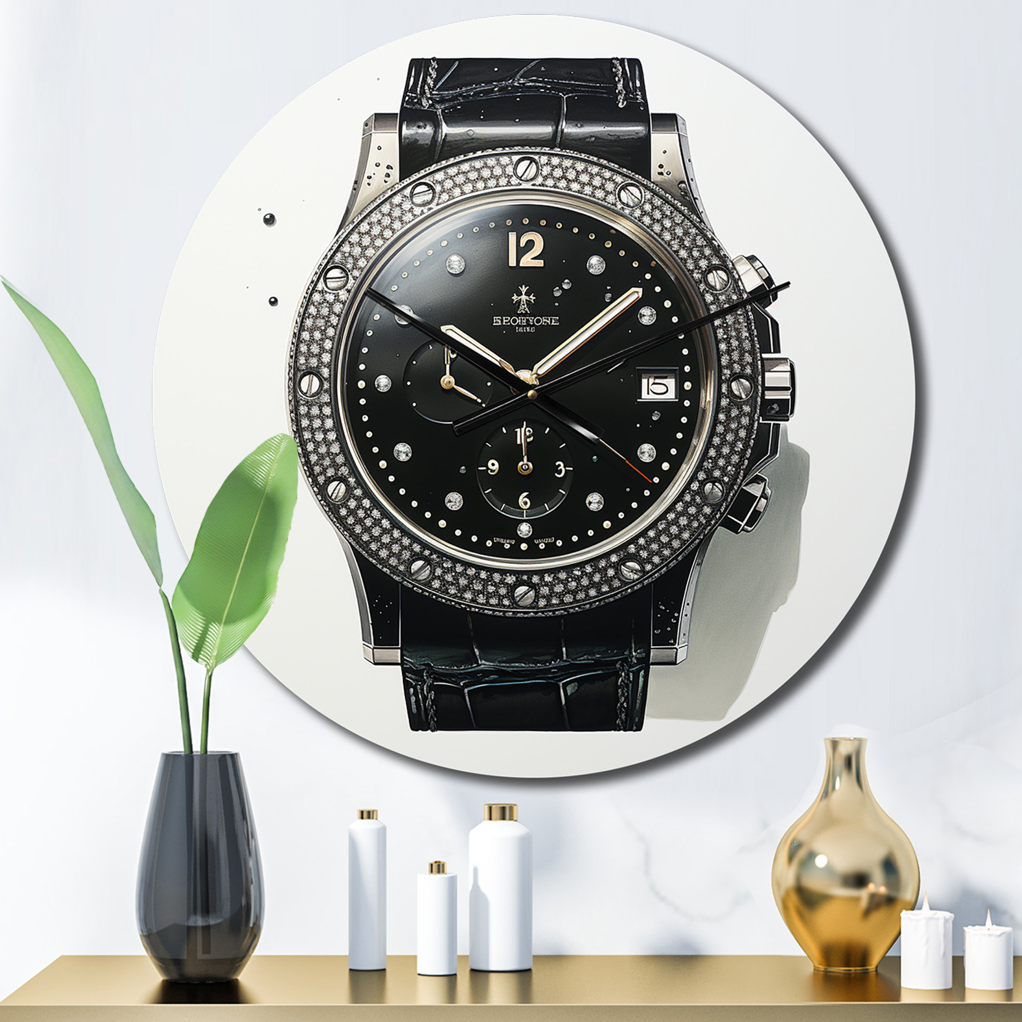 Design Art Minimalism Watch Metal Wall Clock | Wayfair